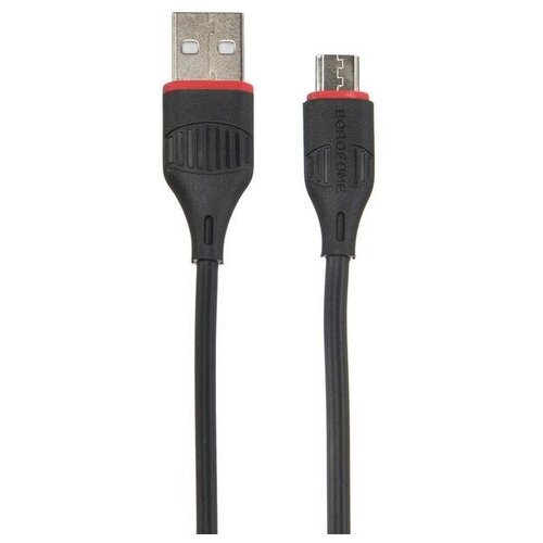 Кабель Borofone BX17, micro USB - USB, 2.4 А, 1 м, чёрный