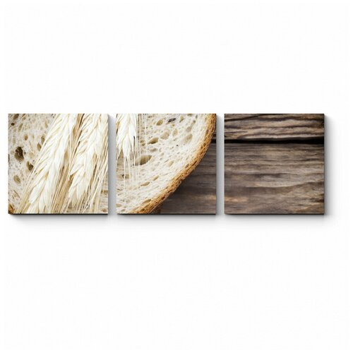 Модульная картина Ломтики горячего хлеба 160x53