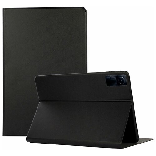 Чехол для планшета Redmi Pad 2022 10,6 дюйма, кожаный, трансформируется в подставку (черный)