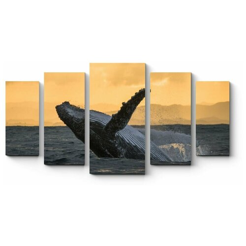 Модульная картина Величественный кит 210x116
