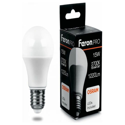Лампа светодиодная LED 15вт Е27 теплый Feron.PRO 38035 FERON