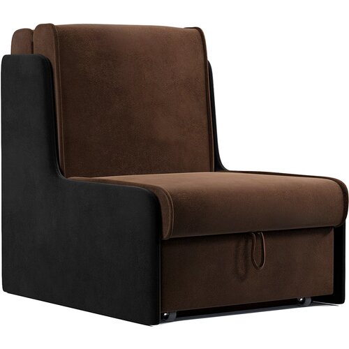 Кресло кровать Сицилия 80 велюр коричневый и черый