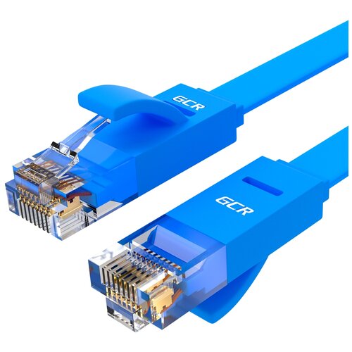 Патч-корд GCR RJ-45 - RJ-45 (GCR-LNC62), 0.5 м, синий