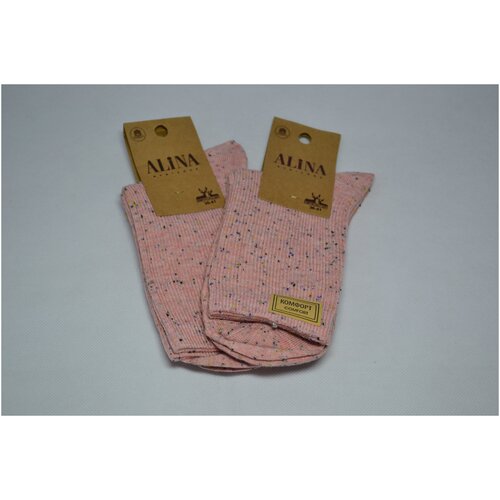 Носки Alina, 2 пары, размер 36-41, розовый