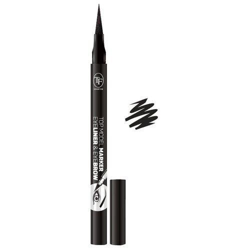 TF Cosmetics Подводка для бровей Top Model marker Eyeliner & Eyebrow, оттенок black