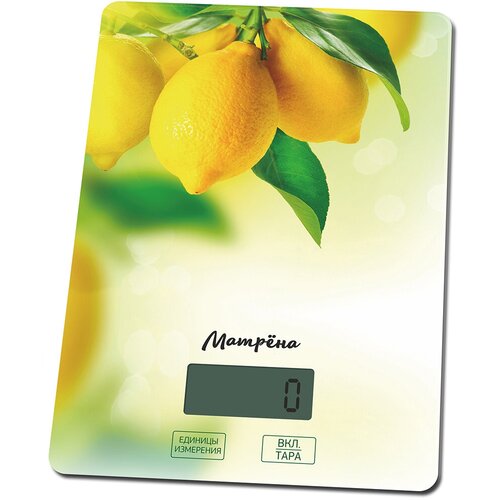 Весы кухонные электронные Матрена MA-037, до 7 кг, лимон