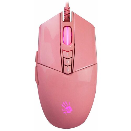 Мышь A4TECH Bloody P91s, игровая, оптическая, проводная, USB, розовый [p91s pink activated]