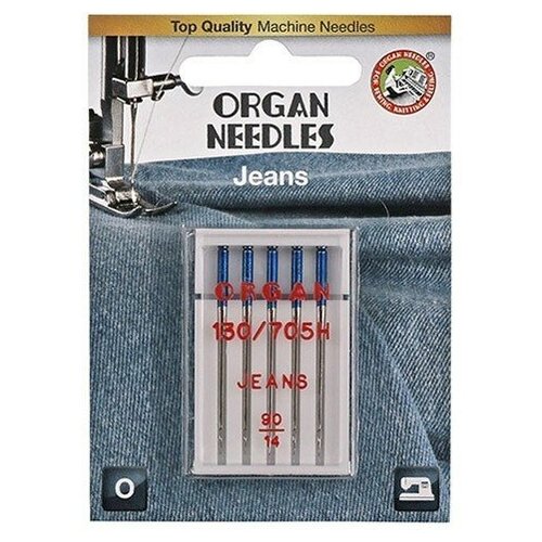 Шпулька Organ Jeans 90, синий/серебристый, 5 шт.