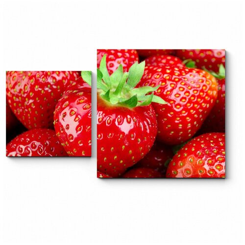 Модульная картина Спелые ягоды клубники 150x90