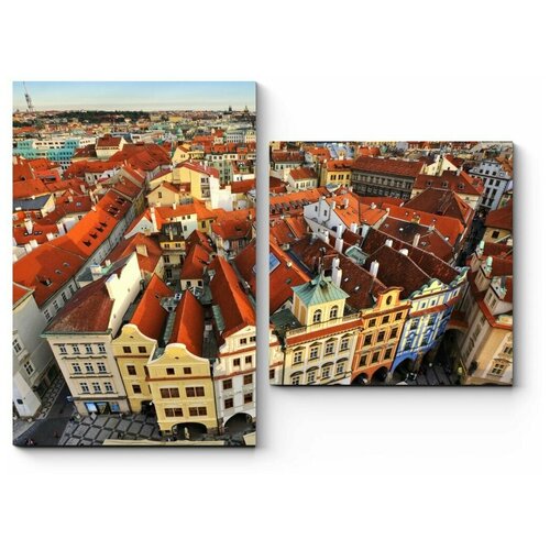Модульная картина Старые крыши Праги90x68