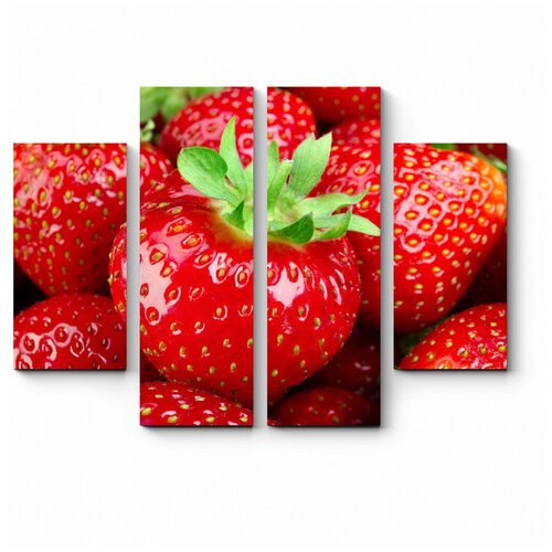 Модульная картина Спелые ягоды клубники 150x113