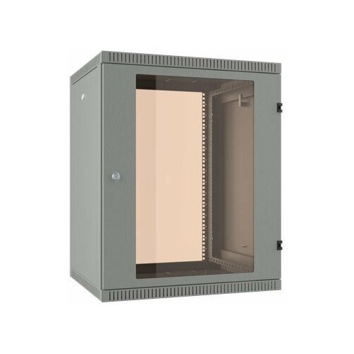 Шкаф коммутационный C3 Solutions WALLBOX (NT084702) настенный 15U 600x520мм пер. дв. стекл направл. под закл. гайки 225кг серый 470мм 25кг 744мм IP20 сталь