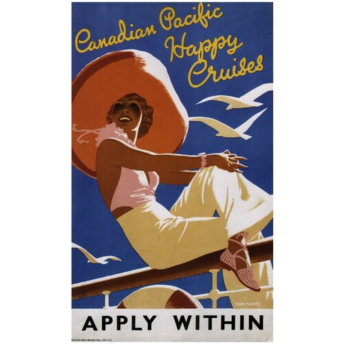 Постер / Плакат / Картина Круизы Canadian Pacific Cruise Company 40х50 см в раме
