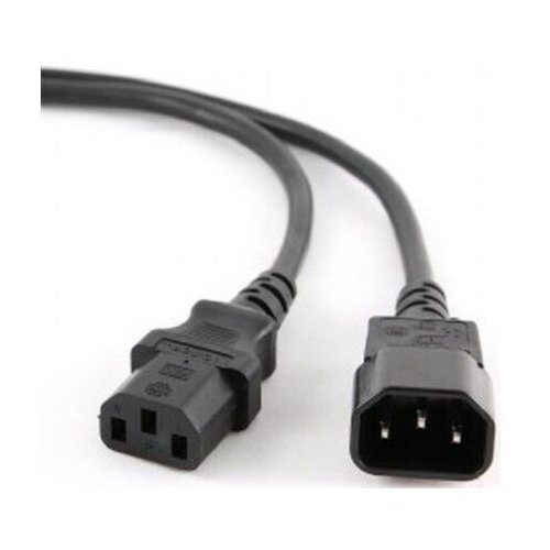 Шнур (кабель) питания с заземлением IEC 60320 C13/IEC 60320 C14, 10А/250В (3x1,0), длина 1,8 м.