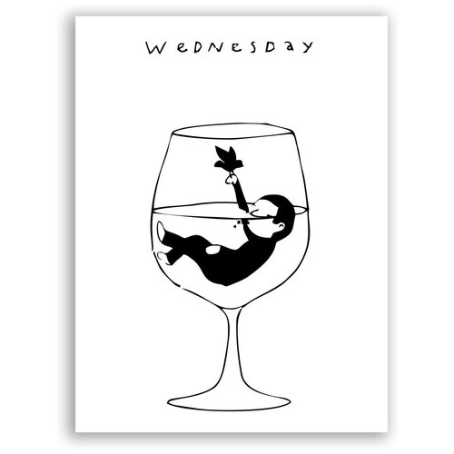 Постер на бумаге / Minimal: wednesday / Среда