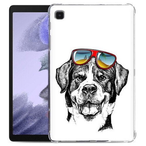 Чехол задняя-панель-накладка-бампер MyPads счастливая собака для Samsung Galaxy Tab A7 Lite LTE SM-T220/T225 (2021) противоударный