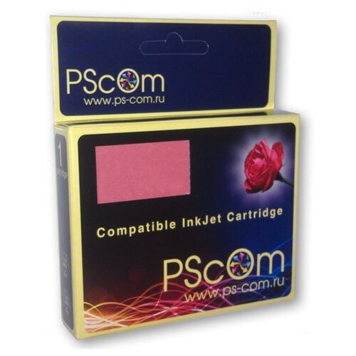 Картридж Ps-Com светло-голубой (light cyan) совместимый с Epson T0805, объем 8 мл.