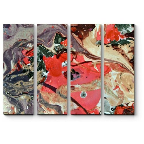 Модульная картина Акриловый всплеск цвета 190x143