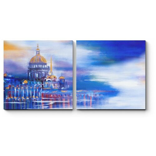 Модульная картина Величественный Санкт-Петербург 60x30