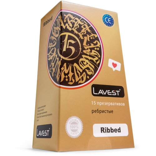 Презервативы LAVEST Ribbed 15 шт., 15 шт.