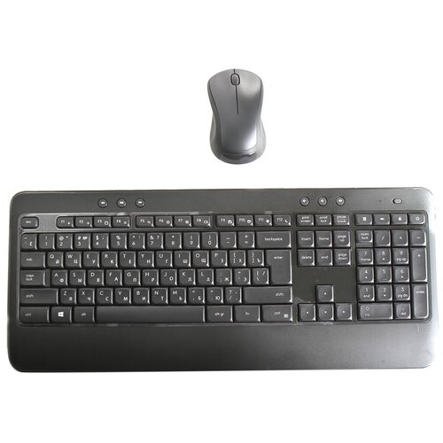 Комплект клавиатура + мышь Logitech MK540 Advanced, графитовый, английская/русская