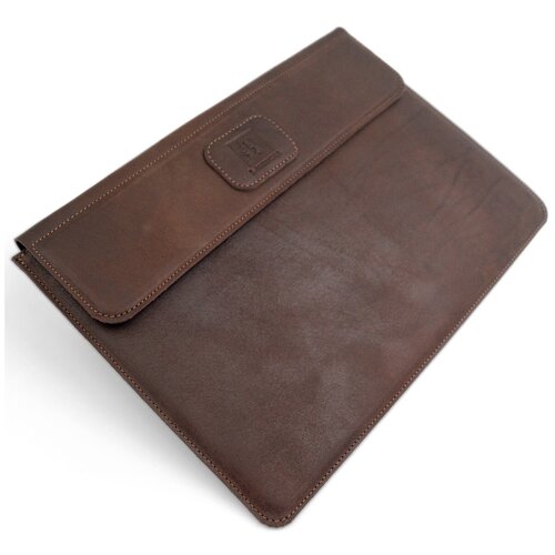 Кожаный Чехол J.Audmorr для ноутбука до 13.6" (Macbook 13, air/pro, m1, m2) коричневый, NewPort 13 Coffee