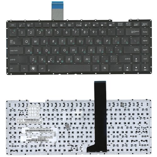 Клавиатура для ноутбука Asus SG-57610-XAA черная без рамки, плоский Enter