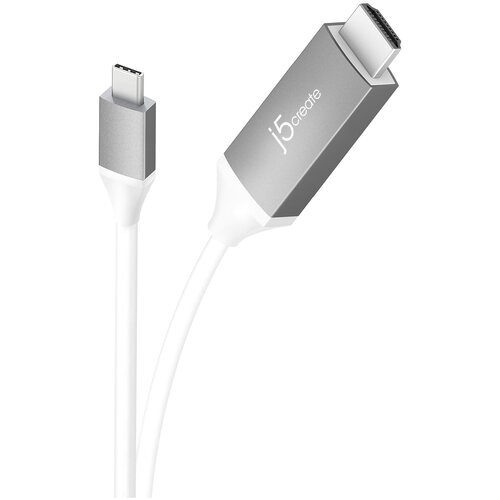 Кабель j5create USB-C to 4K HDMI Cable (1,8 метра) белый (JCC153G)