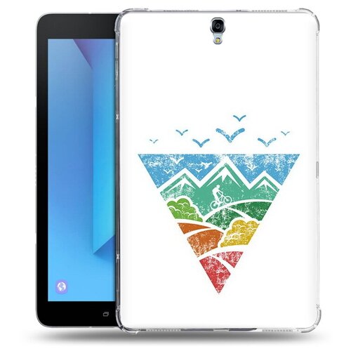 Чехол задняя-панель-накладка-бампер MyPads Лес земля море чайки для Samsung Galaxy Tab S3 9.7 SM-T820/T825 противоударный