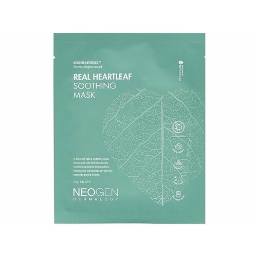 Успокаивающая тканевая маска для лица Neogen dermalogy Real heartleaf soothing mask