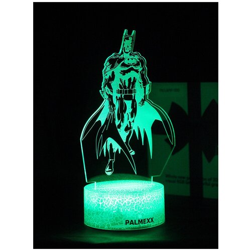 Светодиодный ночник PALMEXX 3D светильник LED RGB 7 цветов (бэтман) LAMP-073