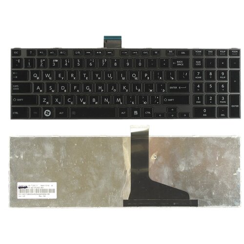 Клавиатура для ноутбука Toshiba Satellite L950 черная c черной рамкой
