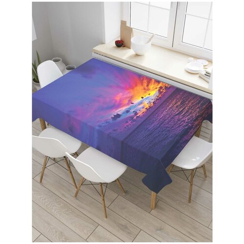 Скатерть прямоугольная JoyArty на кухонный стол "Небесные явления" из оксфорда, 180x145 см