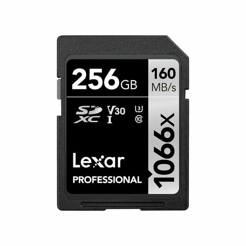 Карта памяти LEXAR Professional 1066x SDXC UHS-1 U3 V30 256 ГБ