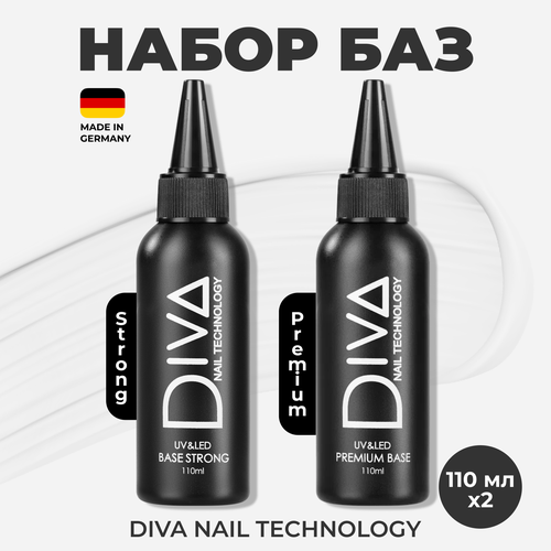 Набор, Diva Nail Technology, Premium base и Strong Base, 110 мл