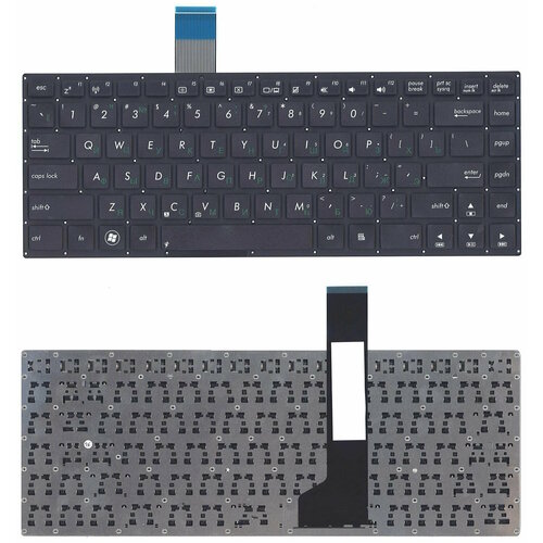 Клавиатура для ноутбука Asus K46, K46С черная, без рамки