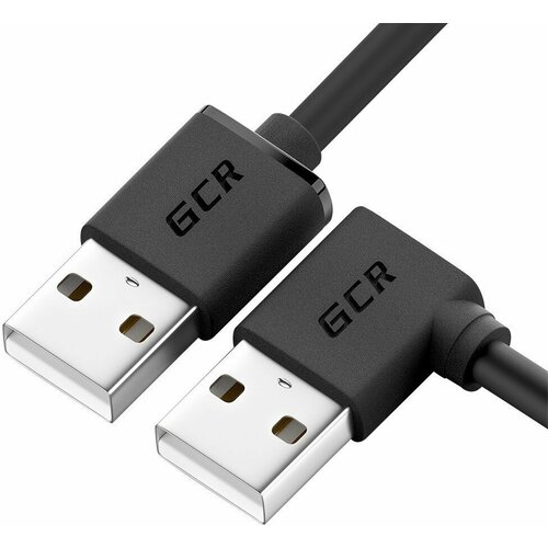 GCR Кабель 0.5m USB 2.0, AM угловой левый/AM, 28/28 AWG, экран, армированный, морозостойкий, GCR-AUM5M-BB2S-0.5m Greenconnect GCR-AUM5M-BB2S-0.5m