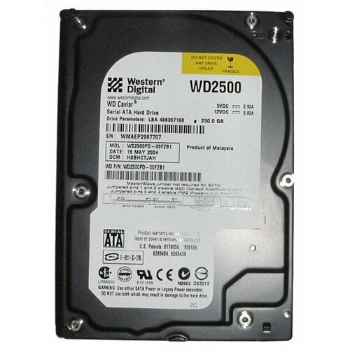 Жесткий Диск WD2500PD 250Gb 7200 SATA 3,5" HDD