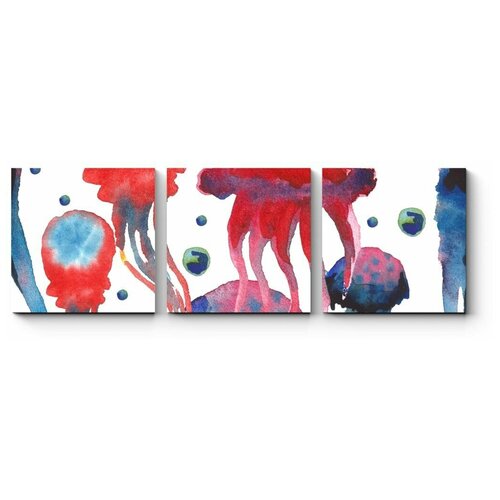 Модульная картина Краски подводного мира170x57