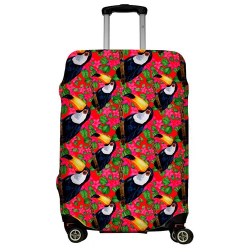 Чехол для чемодана LeJoy, размер S, зеленый, розовый