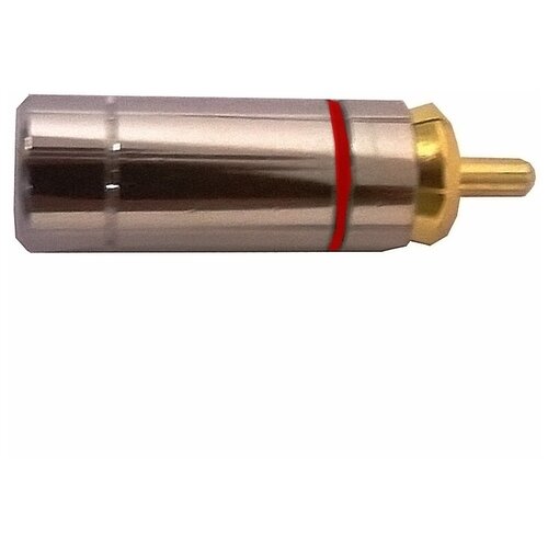 INVOTONE RCA500M/RD - тюльпан кабельный, RCA, "золото", корпус металл, цвет красный