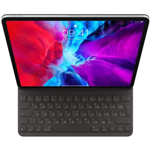 Беспроводная клавиатура Apple Smart Keyboard Folio для iPad Pro 12,9" (2020) черный, русская, 1 шт.