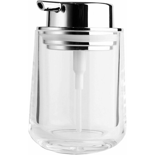 Дозатор для жидкого мыла Primanova D-20630 VETRO, цвет прозрачный, материал стекло, настольный, объем 250 мл, размер 8,5x8,5x12,5 см