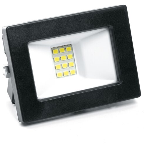 Прожектор светодиодный 2835SMD, 10W 4000K AC220V/50Hz IP65, черный в компактном корпусе, SFL90-10