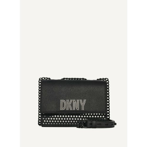Сумка кросс-боди DKNY 105707, фактура перфорированная, черный