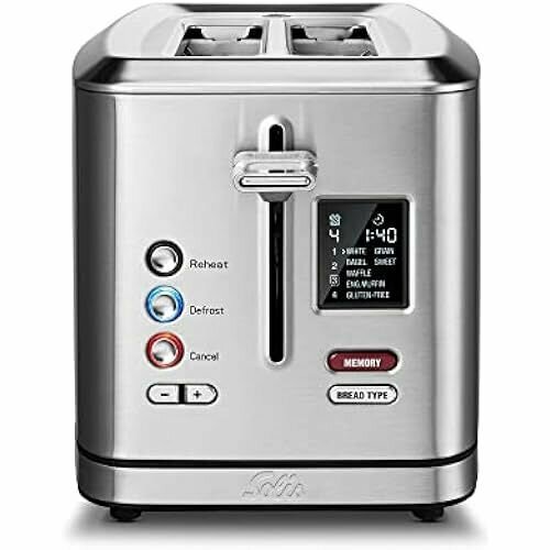 Solis Flex Toaster 8004 Сэндвичница, тостер-гриль, функция для бубликов, очень широкие отделения, 7 программ, включает подогреватель для сэндвичей, серебристый