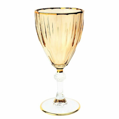 Бокал для вина золотой "Ореховый" 18*8 см премиум 249 мл. арт. 167-138