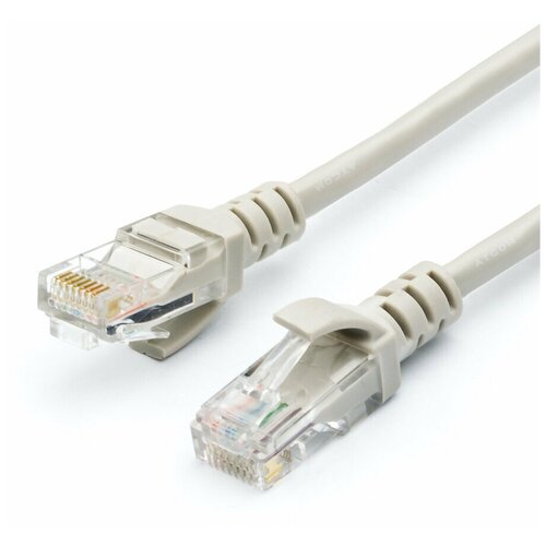 Патч-корд UTP, литой, RJ45, Cat.5e, Atcom, серый