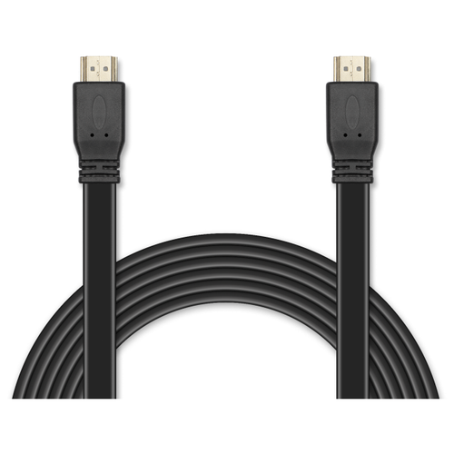 Цифровой кабель HDMI-HDMI c плоским поперечным сечением провода JA-HD10 3 м (версия 2.0 с поддержкой 3D, Ultra HD 4К/Ethernet, 19 pin, 30 AWG, CCS, коннекторы HDMI с покрытием 24-каратным золотом)