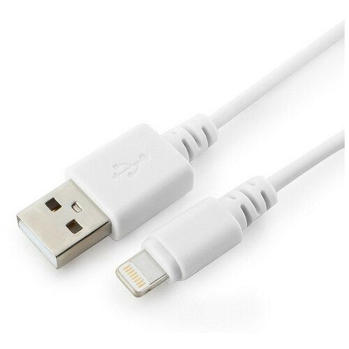 Кабель USB 2.0 - Lightning, М/М, 1 м, Cablexpert, бел, CC-USB-AP2MWP, 2шт.